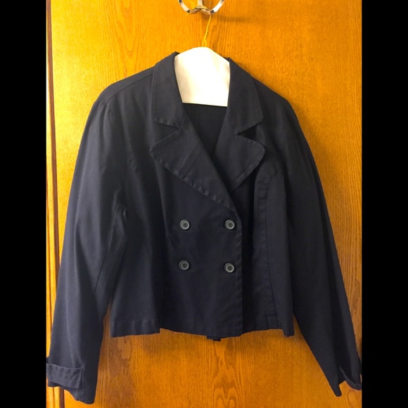 St. John's Bay | Jackets & Coats | St John Bay Navy Cropped Jacket | Poshmark